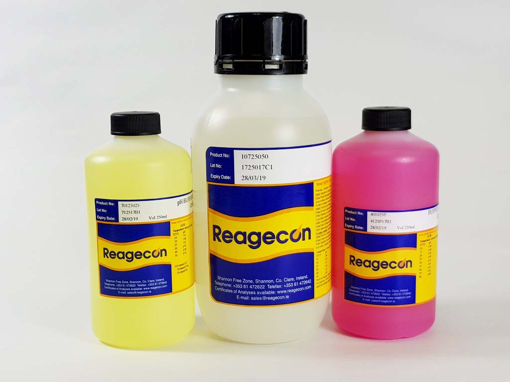 Reagecon pH 4.00 Antimony Colour Coded Buffer Solution at 25°C 07-4010251000