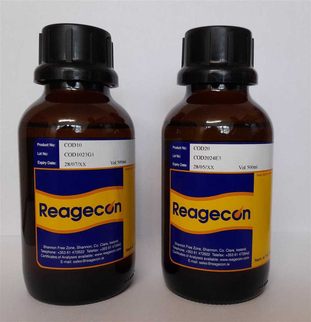 Reagecon 20 Ppm Chemical Oxygen Demand Standard 07 COD20 Reagecon 20 Ppm Chemical Oxygen Demand Standard 07 COD20