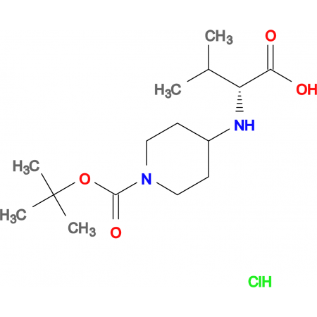 (2R)-2-{[1-(tert-butoxycarbonyl)piperidin-4-yl]amino}-3-methylbutanoic acid hydrochloride 10-300275
