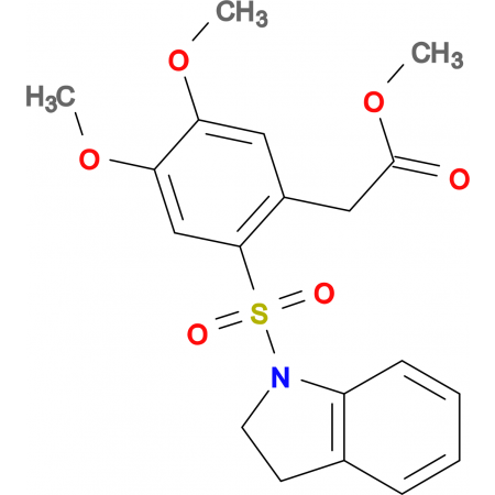 Methyl 2-(2-(indolin-1-ylsulfonyl)-4,5-dimethoxyphenyl)acetate, 95% 10 ...