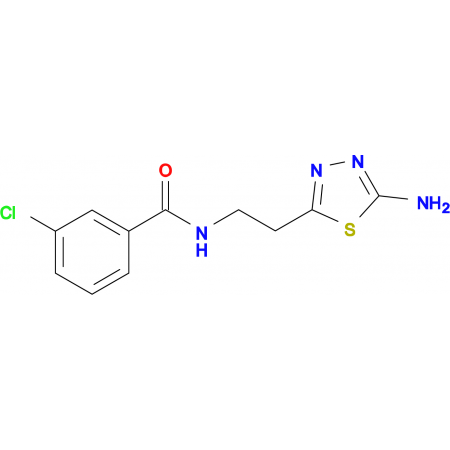N-[2-(5-amino-1,3,4-thiadiazol-2-yl)ethyl]-3-chlorobenzamide 10-369442