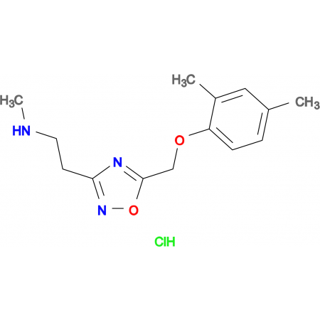(2-{5-[(2,4-dimethylphenoxy)methyl]-1,2,4-oxadiazol-3-yl}ethyl)methylamine hydrochloride 10-391415