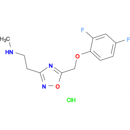 (2-{5-[(2,4-difluorophenoxy)methyl]-1,2,4-oxadiazol-3-yl}ethyl)methylamine hydrochloride 10-391445