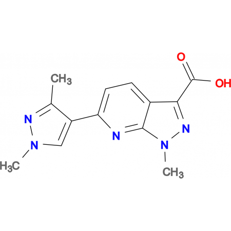 6-(1,3-dimethyl-1H-pyrazol-4-yl)-1-methyl-1H-pyrazolo[3,4-b]pyridine-3-carboxylic acid 10-429431