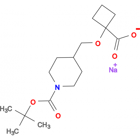 Sodium 1-{[1-(tert-butoxycarbonyl)piperidin-4-yl]methoxy}cyclobutanecarboxylate 10-506443