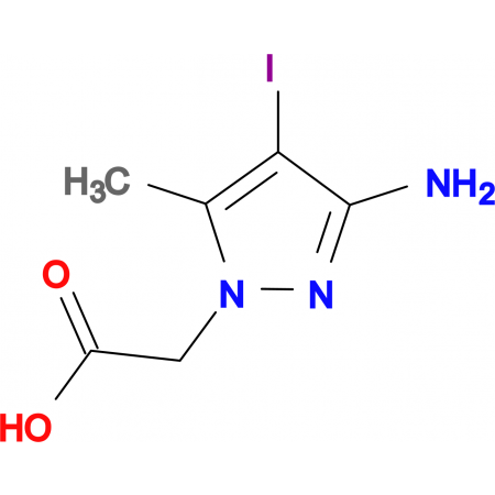 (3-amino-4-iodo-5-methyl-1H-pyrazol-1-yl)acetic acid 10-506528