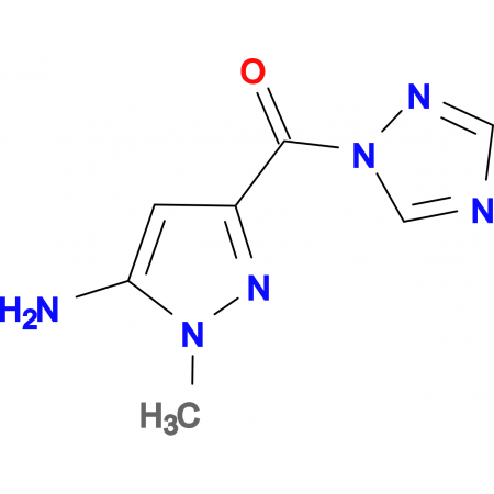 1-methyl-3-(1H-1,2,4-triazol-1-ylcarbonyl)-1H-pyrazol-5-amine 10-509538