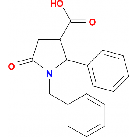 1-Benzyl-5-oxo-2-phenyl-pyrrolidine-3-carboxylic acid 10-515986