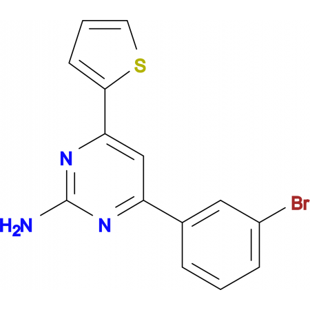 4-(3-bromophenyl)-6-(thiophen-2-yl)pyrimidin-2-amine 10-524756