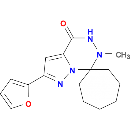 2'-(furan-2-yl)-6'-methyl-5',6'-dihydro-4'H-spiro[cycloheptane-1,7'-pyrazolo[1,5-d][1,2,4 ...