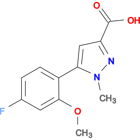 5-(4-Fluoro-2-methoxy-phenyl)-1-methyl-1H-pyrazole-3-carboxylic acid 10-545743