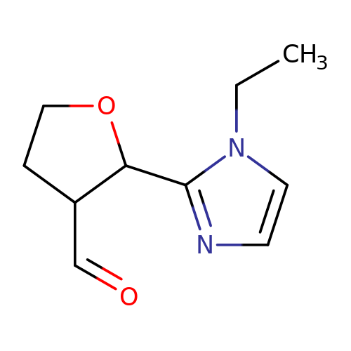 rac-(2R,3R)-2-(1-Ethyl-1H-imidazol-2-yl)oxolane-3-carbalde…