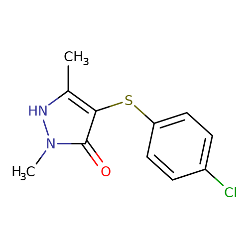 4-((4-Chlorophenyl)thio)-1,3-dimethyl-1H-pyrazol-5-ol